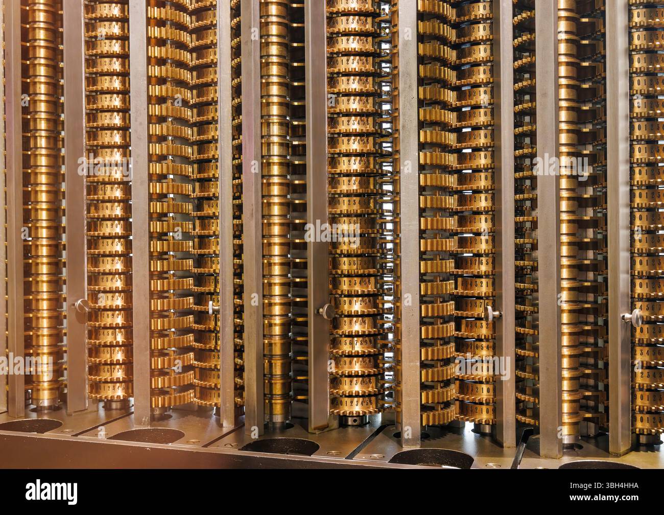 Part of Charles Babbage's difference engine no. 2, England, UK Stock ...