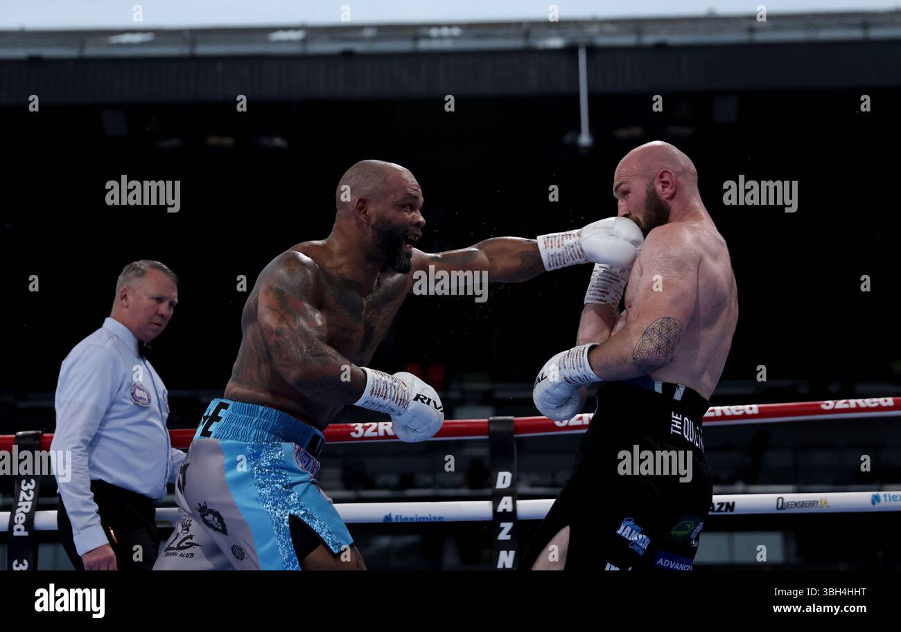 Steven Ward (right) in action against Mike Perez (left) at Portman Road ...