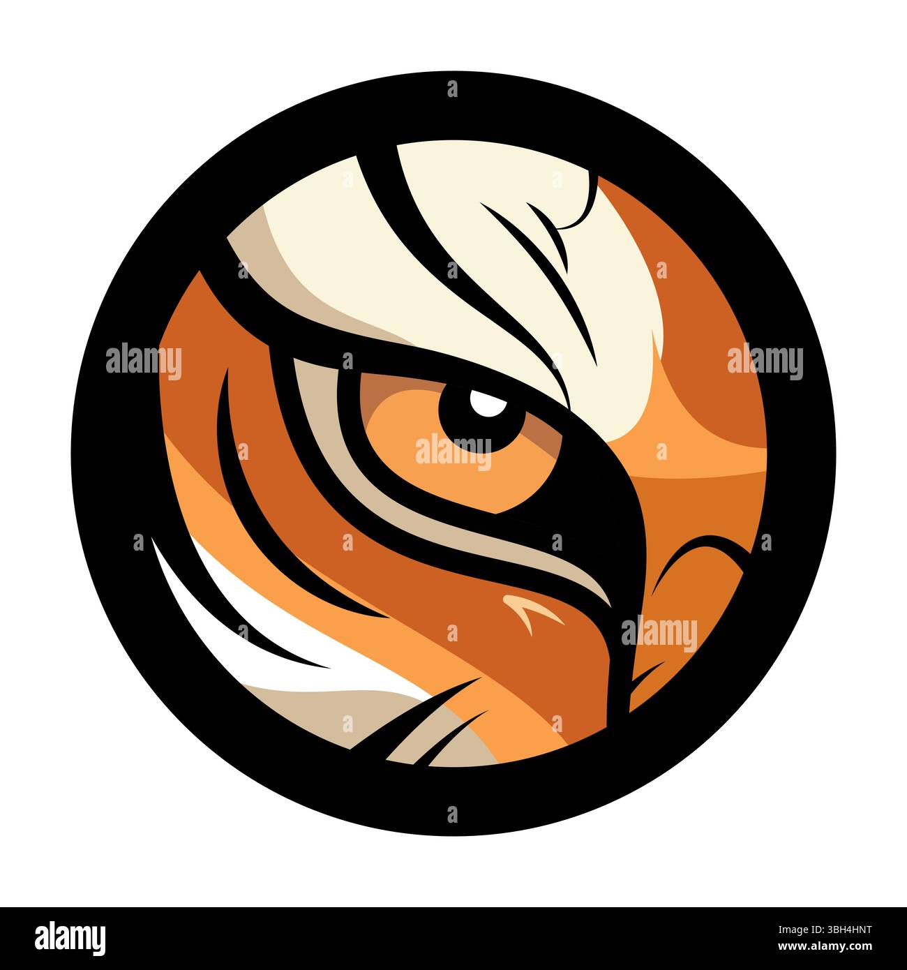 Tiger Eye Emblem Vector Illustration. A bold and stylized vector ...