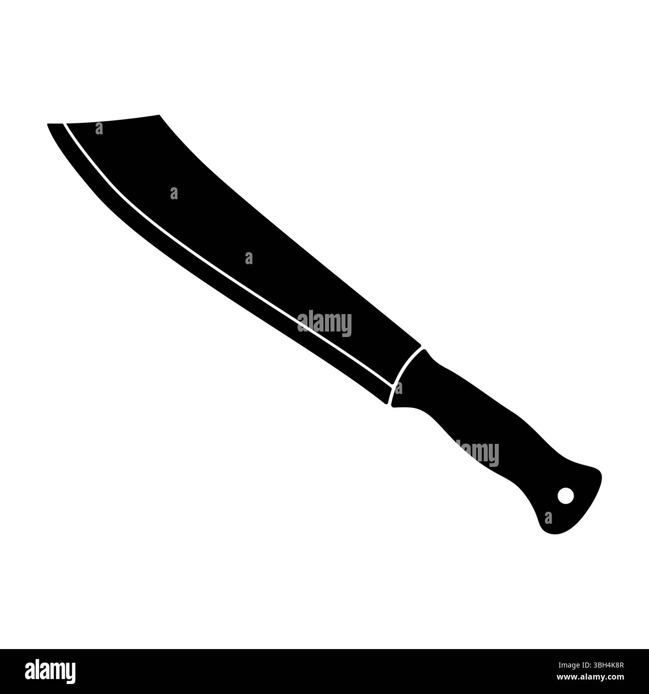 Silhouette of a Machete Knife Vector Illustration. This vector ...