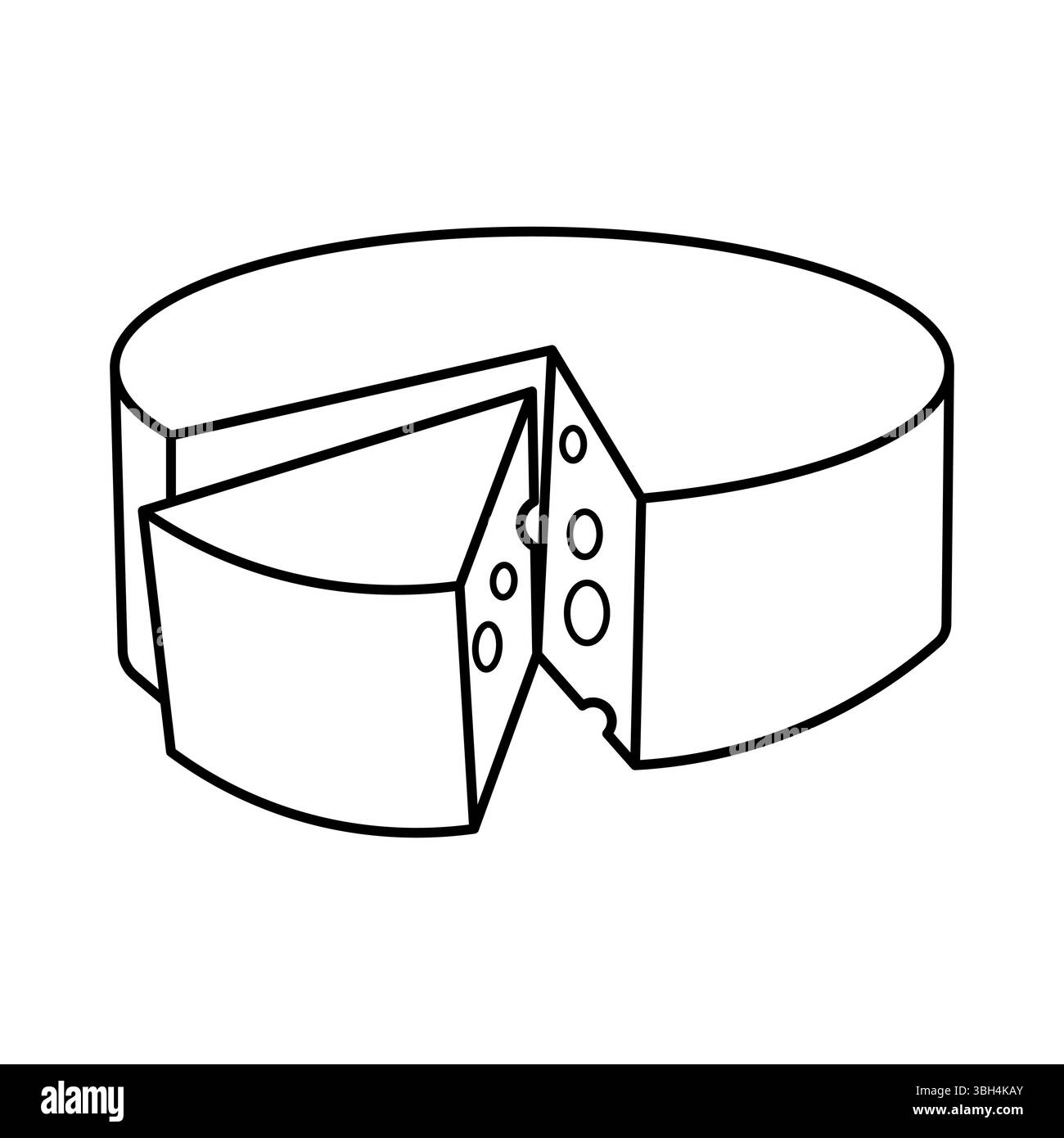 Simple line art cheese Cut Out Stock Images & Pictures - Alamy
