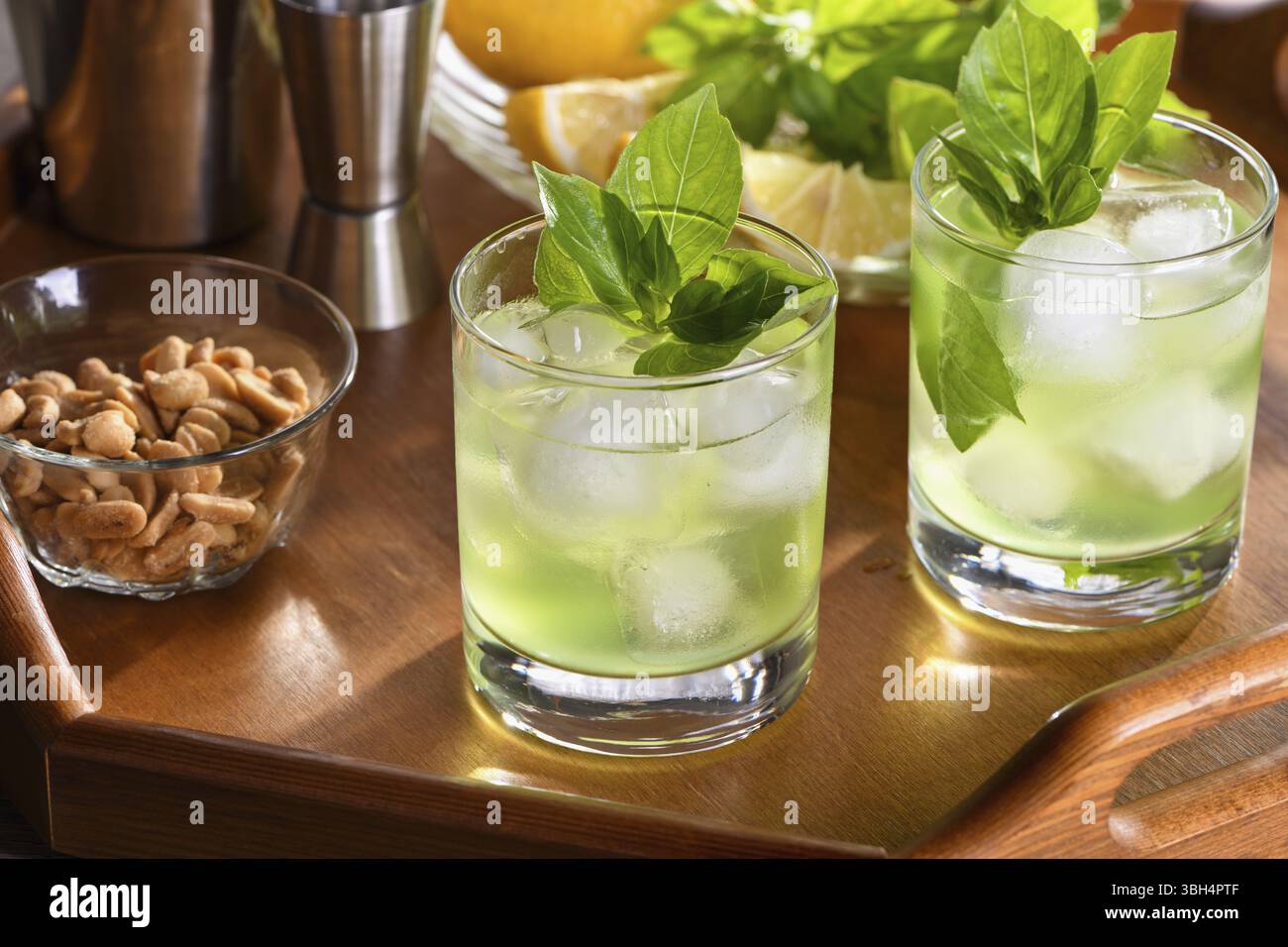 Thai Basil Gimlet Cocktail is a light, incredibly refreshing summer ...