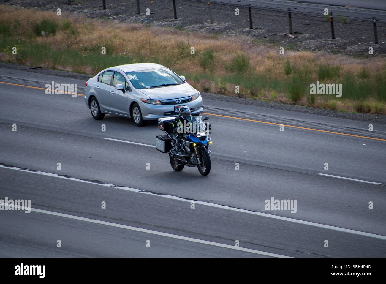Santaquin, Utah – June 8, 2025: Multiple vehicles travel along ...