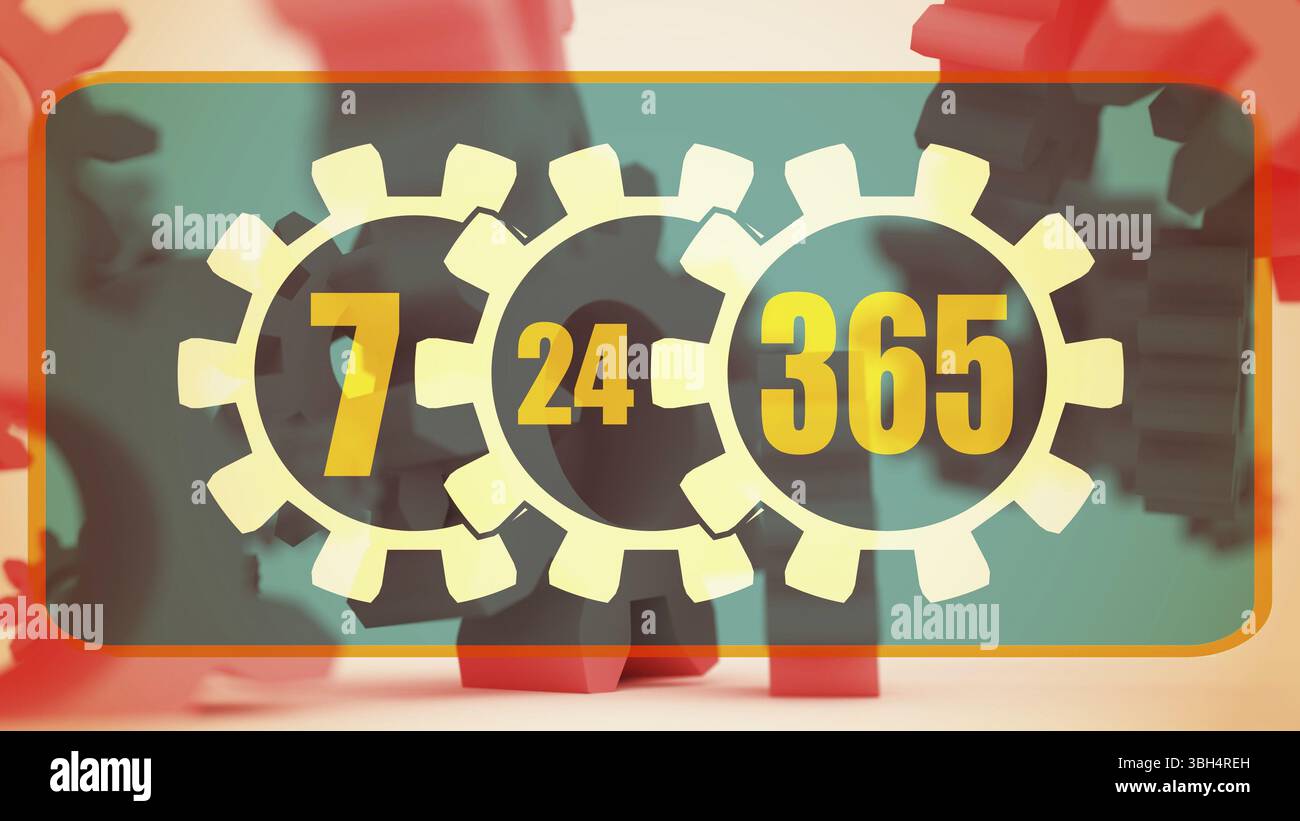 Group of gear 3d models. Levitation objects. Service and repair ...