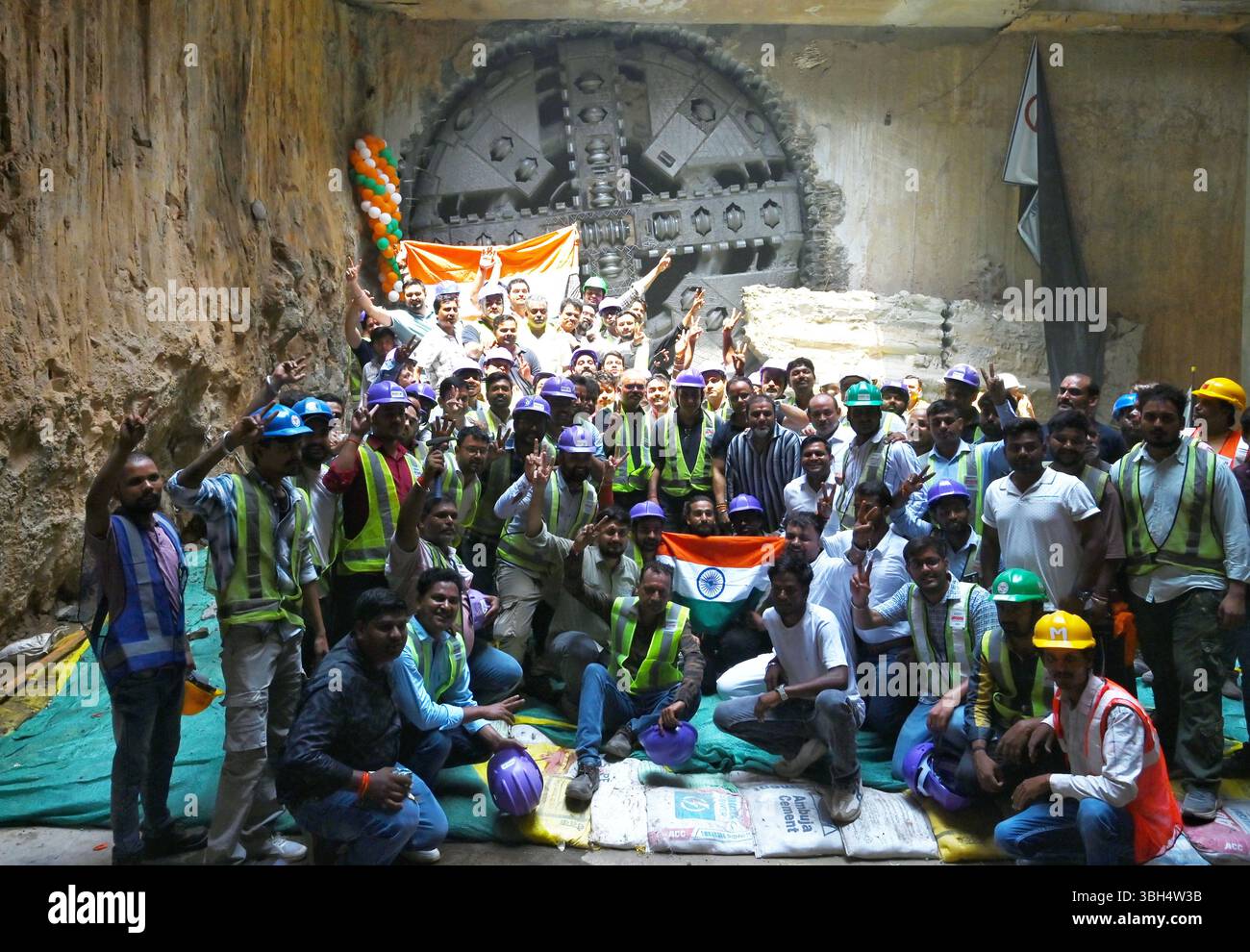 NEW DELHI, INDIA - JUNE 7: Tunnel Breakthrough at Tughlakabad Railway ...