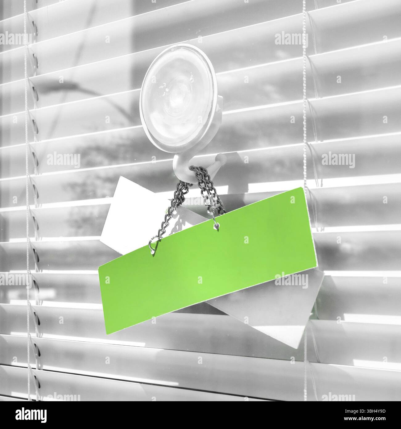 Empty sign board hanging outside store. Fully editable Stock Photo - Alamy