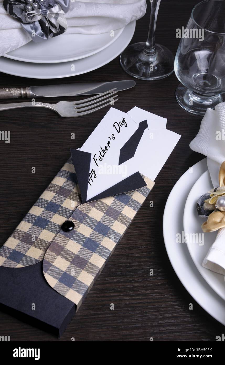 Do not forget to congratulate your dad a Father's Day celebration Stock ...