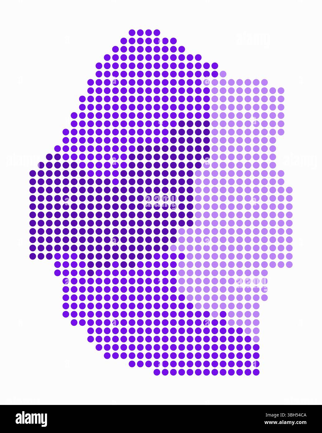 Eswatini dotted map. Digital style map of the country on white ...
