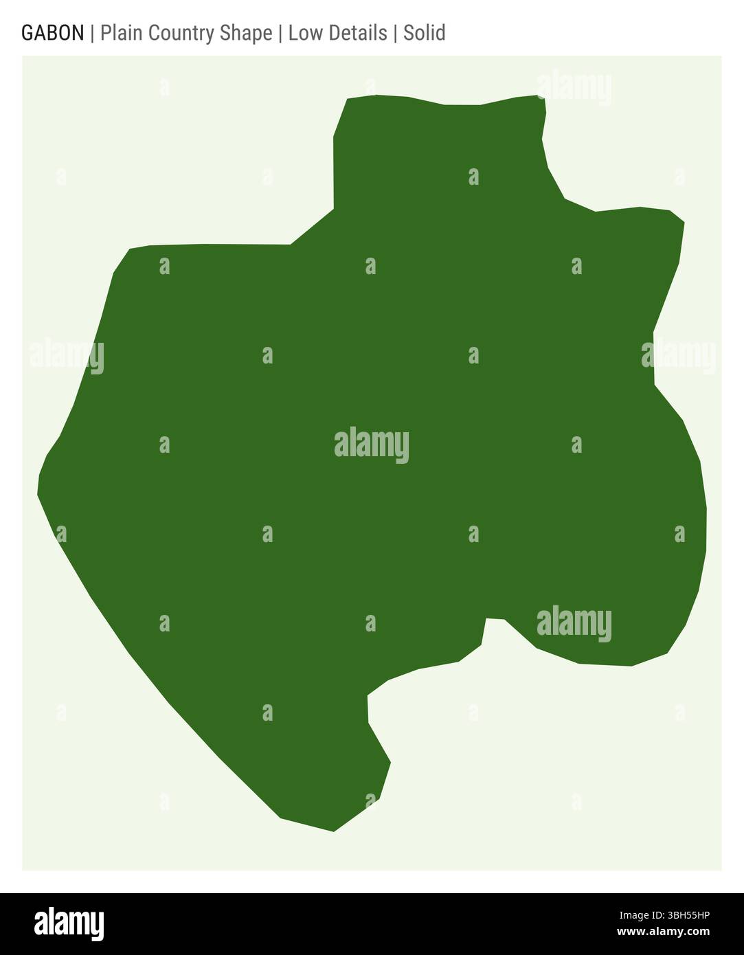 Gabon plain country map. Low details. Solid style. Shape of Gabon ...