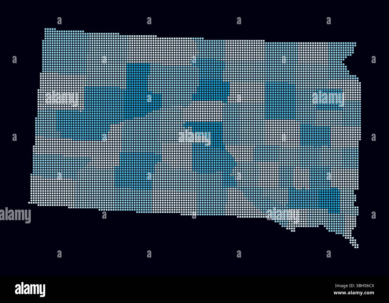Usa digital map midwest Stock Vector Images - Alamy