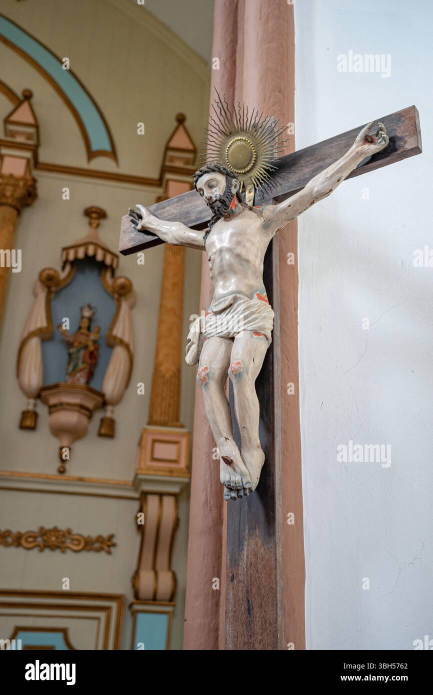representation of Jesus Christ crucified on the cross inside the main ...