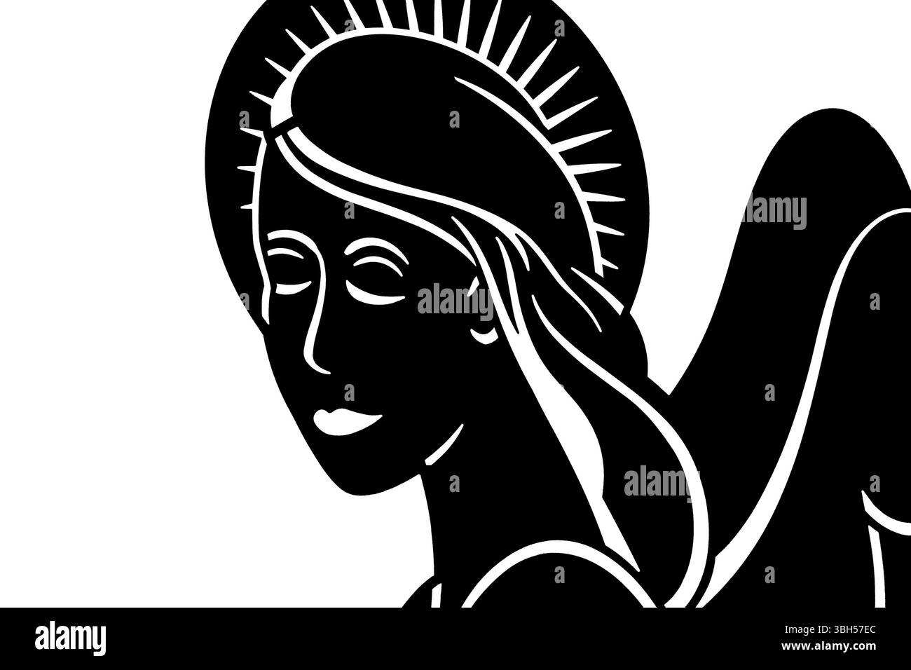 Angel in female character, graphic style Stock Photo - Alamy