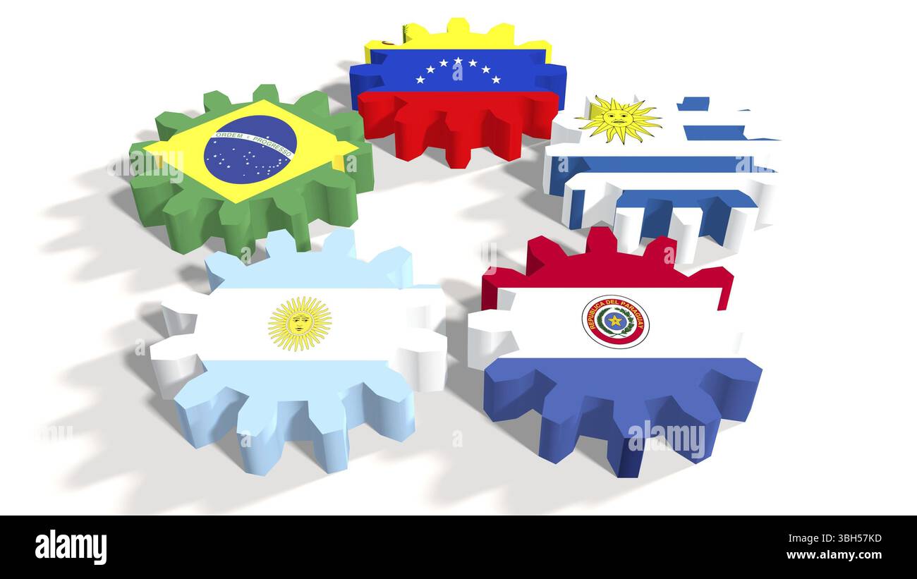 Southern Common Market association of five South America national ...