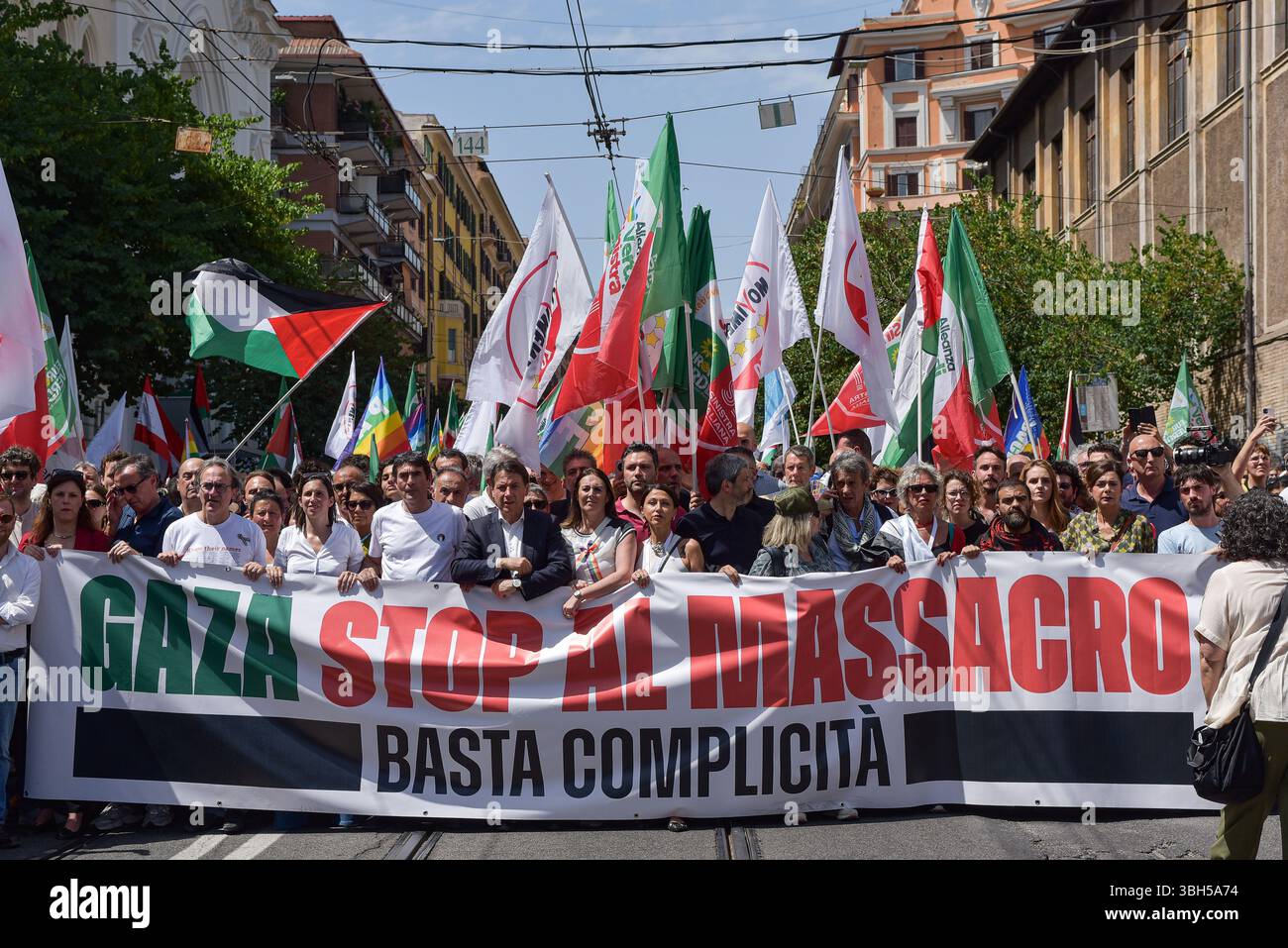 Rome, Italy. 07th June, 2025. Angelo Bonelli (L), Elly Schlein (C ...