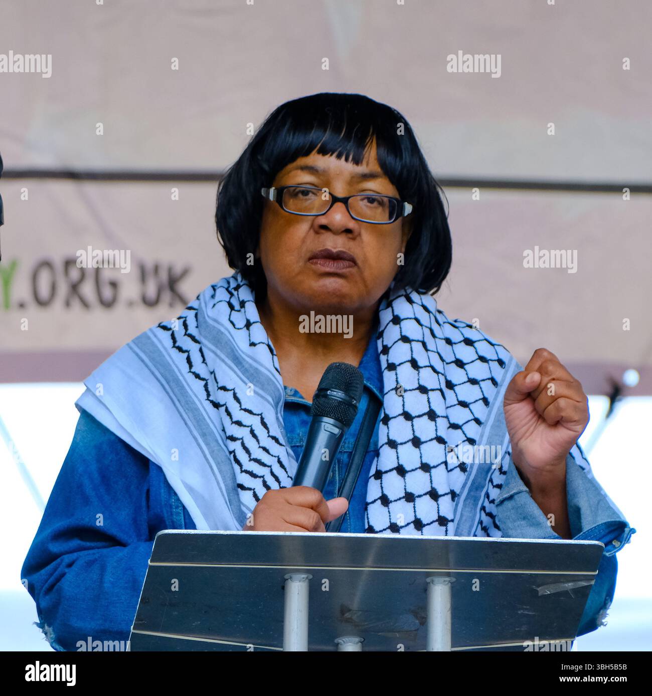 London, UK. 7th June, 2025. Diane Abbott, MP for Hackney North and Stoke Newington addresses the ...