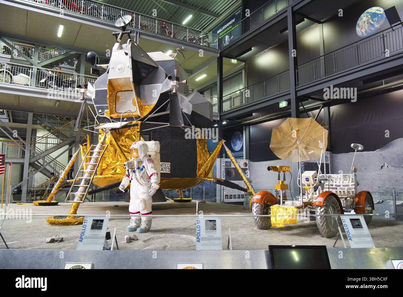 SPEYER, GERMANY - OCTOBER 2022: american US yellow Lunar landing craft ...