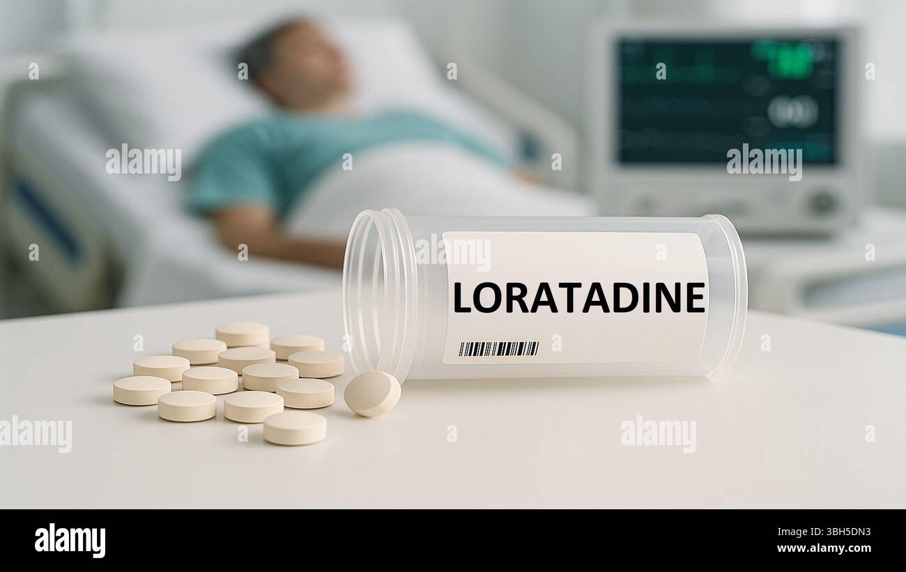 Loratadine is an antihistamine drug for treatment of Allergy and hay ...