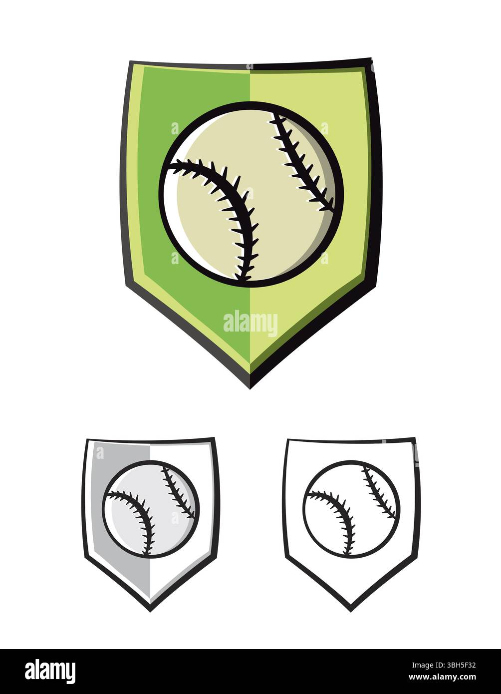 A baseball shield emblem. Vector EPS 10 available Stock Photo - Alamy