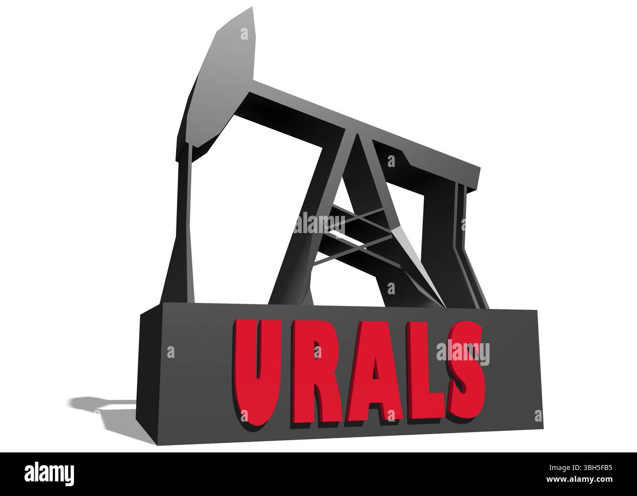 Oil pump and crude oil name. Energy and power relative backdrop. 3D ...
