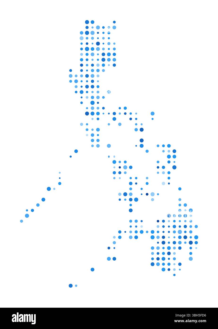 Philippines Dot Map. Country Digital Style Shape. Philippines vector ...