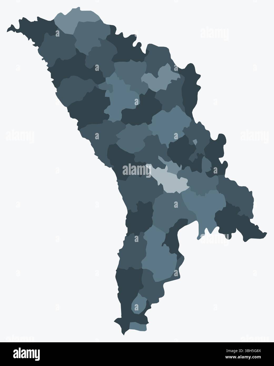 Map of Moldova with regions. Just a simple country border map with ...