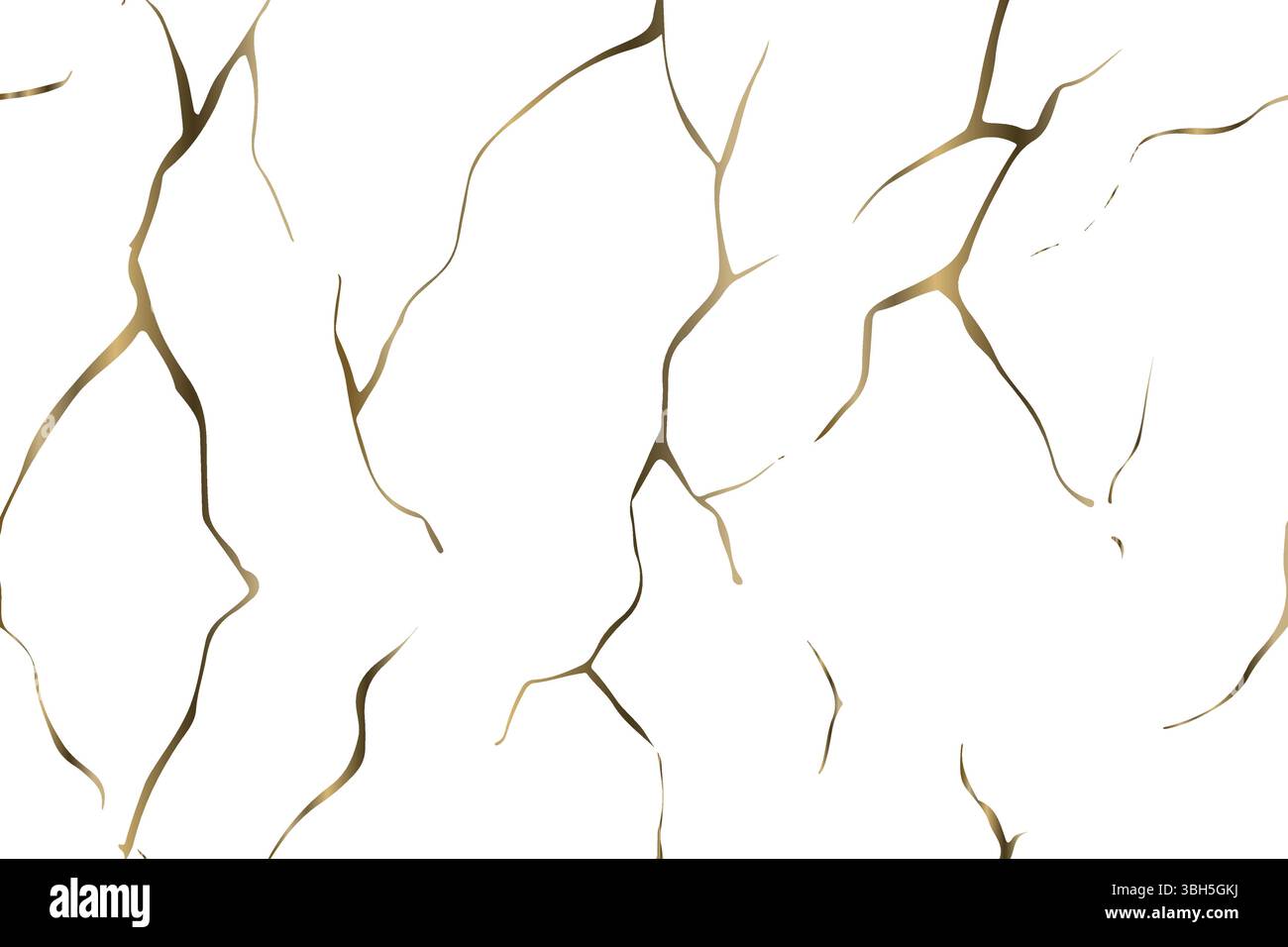 Golden Kintsugi crack texture overlay background. Distressed ckackle ...