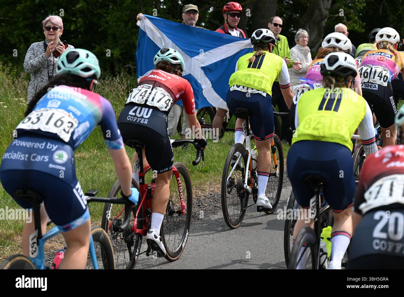 Kelso, Scottish Borders, UK. 7th June, 2025. Tour Britain Women Stage 3 ...