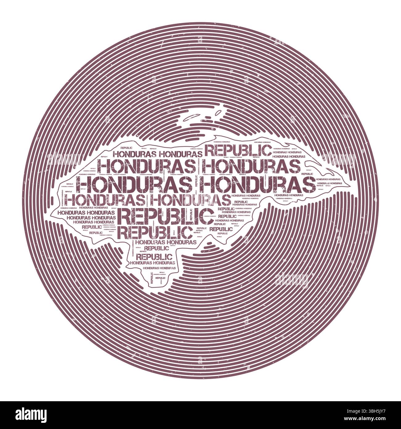Honduras Vector Image. Country round logo design. Honduras poster in ...