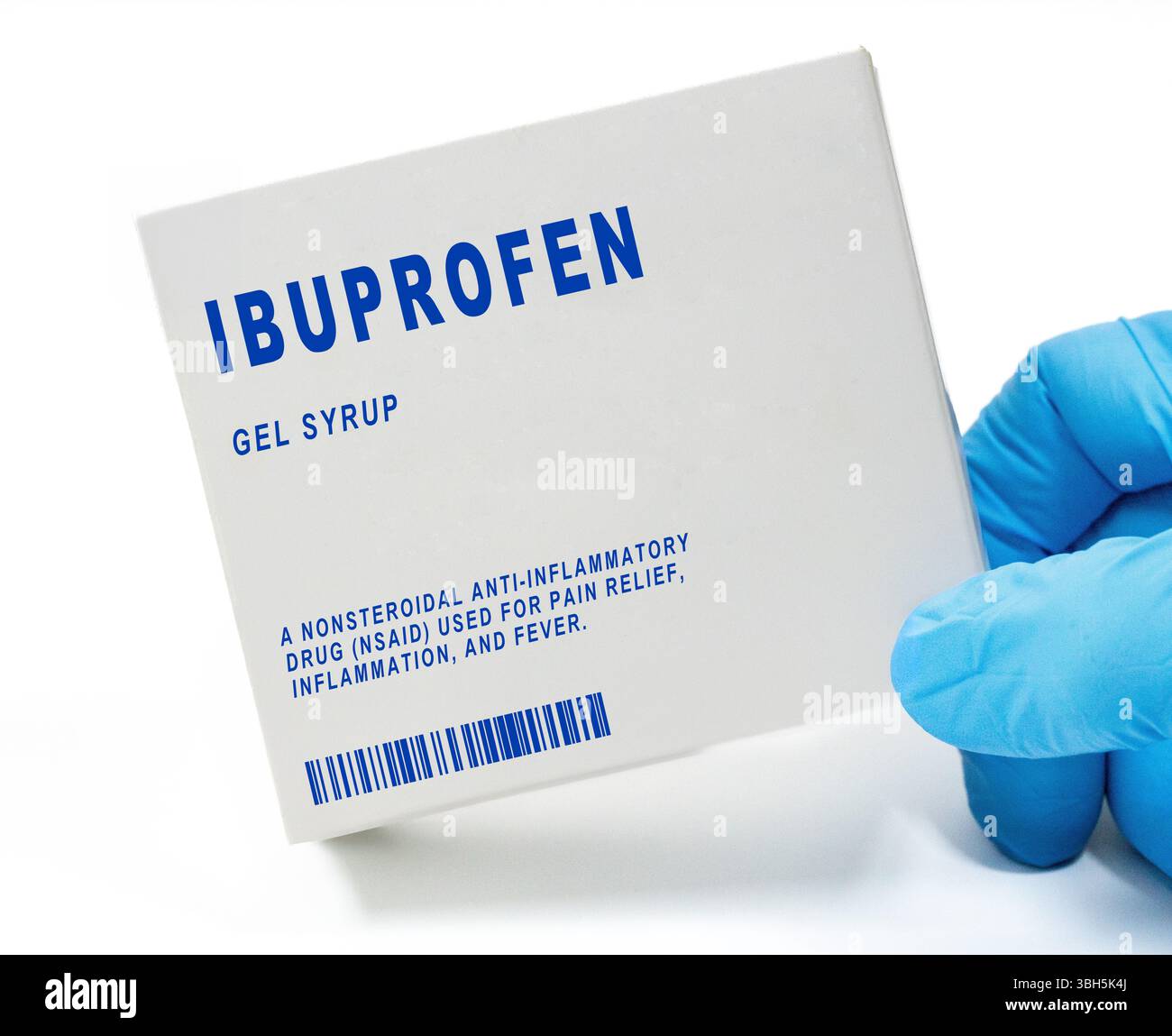 Ibuprofen gel. Nonsteroidal anti-inflammatory drug (NSAID) used to ...