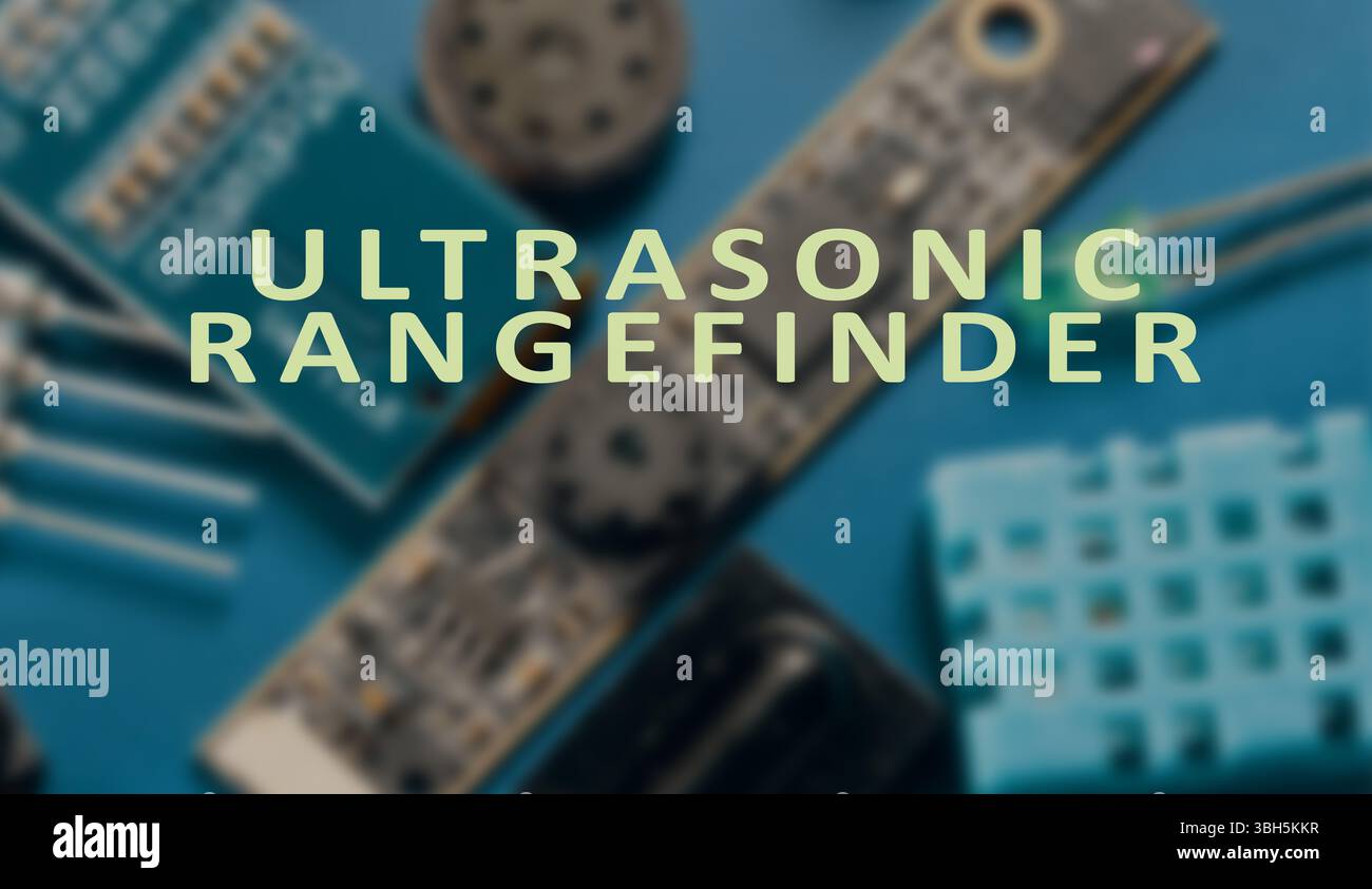 Ultrasonic rangefinder. Measures the distance to an object using ...