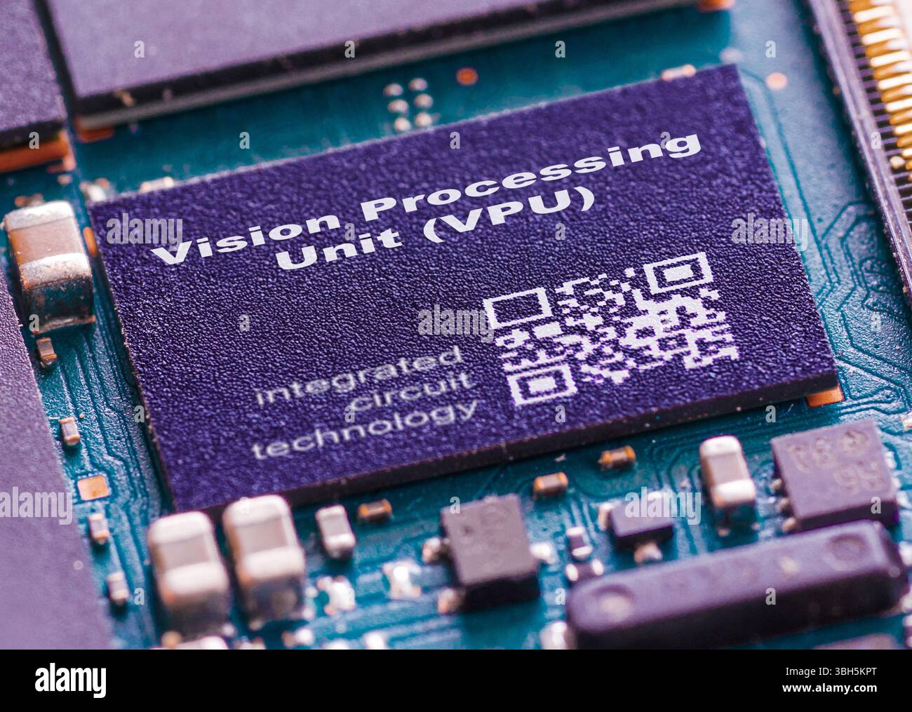 Vision processing unit (VPU). Microchip for processing visual data in ...