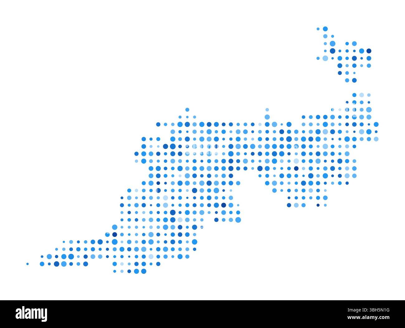 Guana Island Dot Map. Digital Style Boundary Shape. Guana Island vector ...