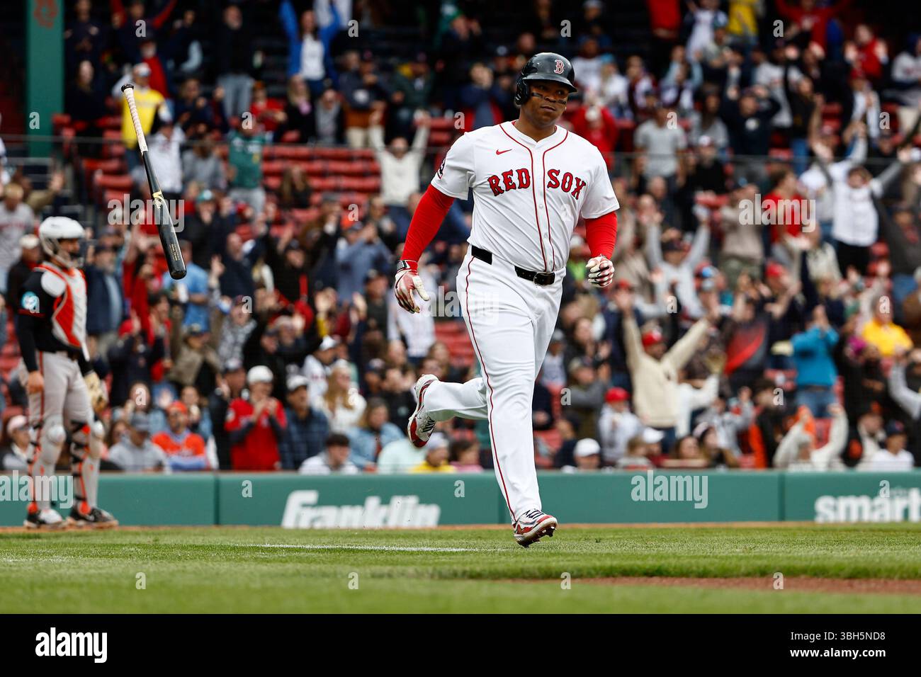 Boston Red Sox's Rafael Devers runs out a home run against the ...