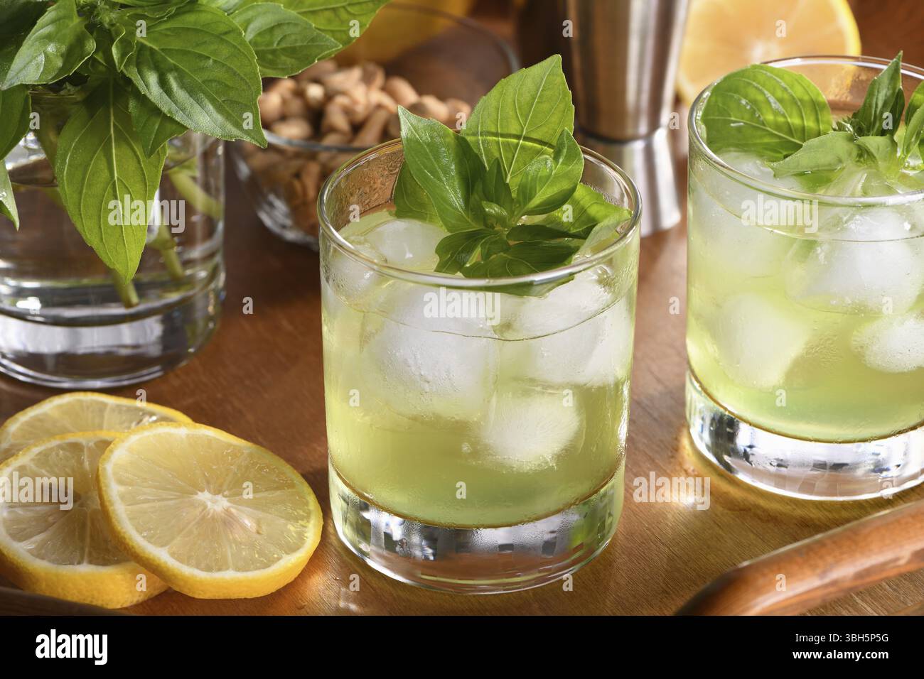 Thai Basil Gimlet Cocktail is a light, incredibly refreshing summer ...