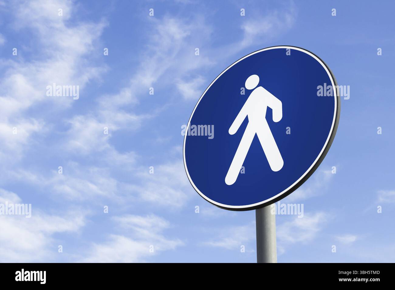White and blue pedestrian crossing hi-res stock photography and images ...