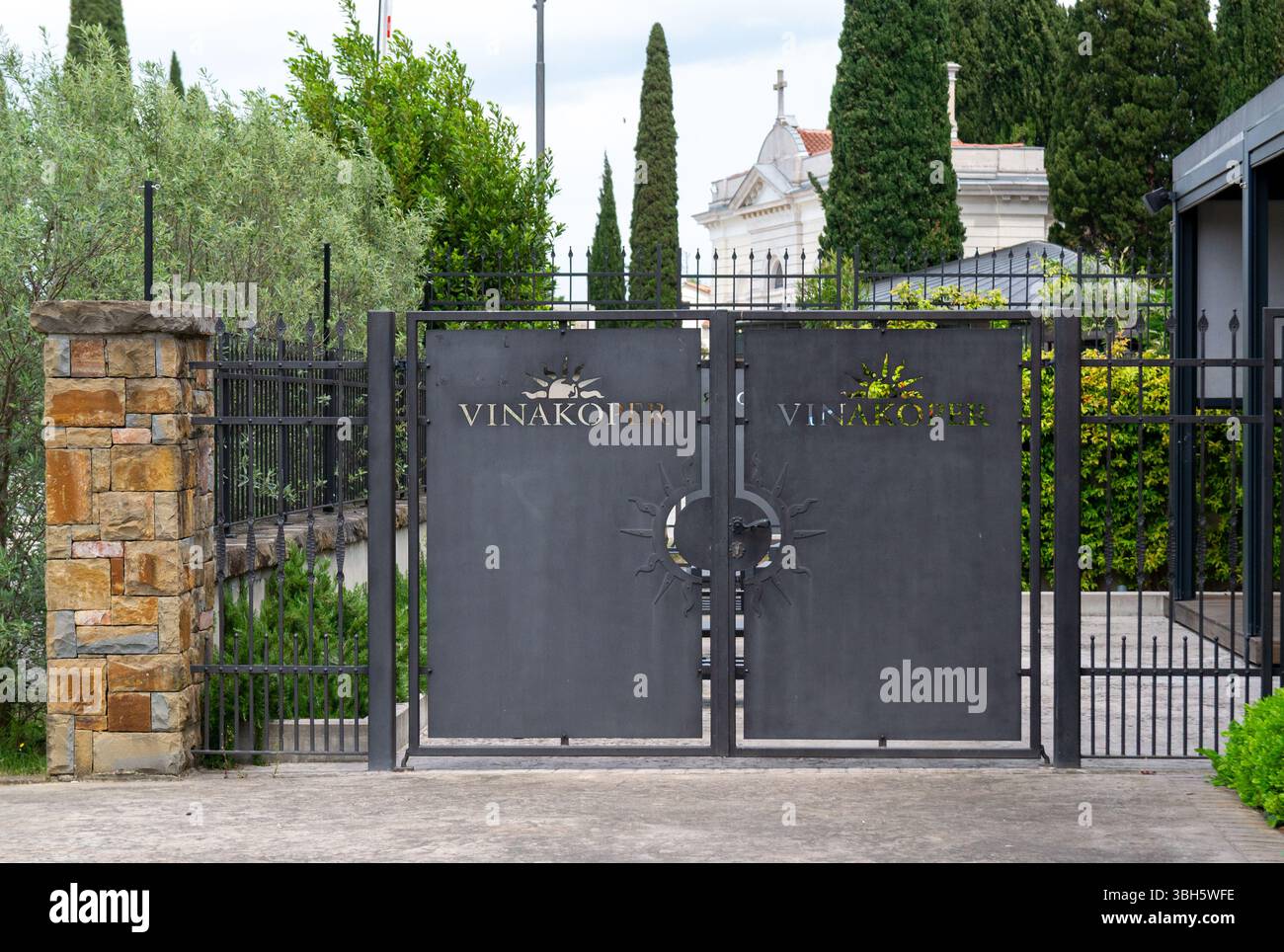 Koper, Slovenia- 05.05.2025 - Main gate of Vina Koper winery in ...