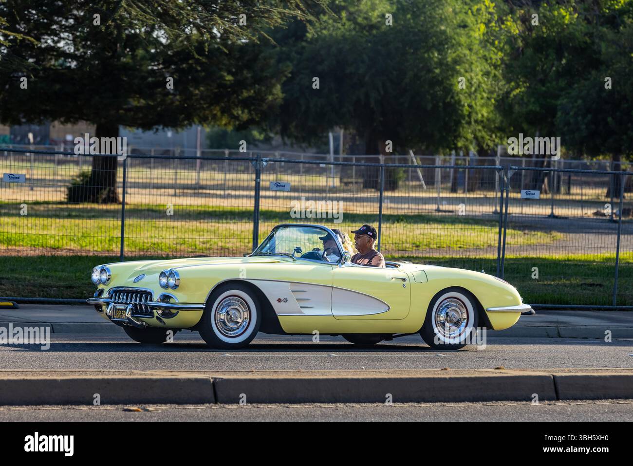 A 1960 Chevy Corvette at the 2025 American Graffiti car show and ...