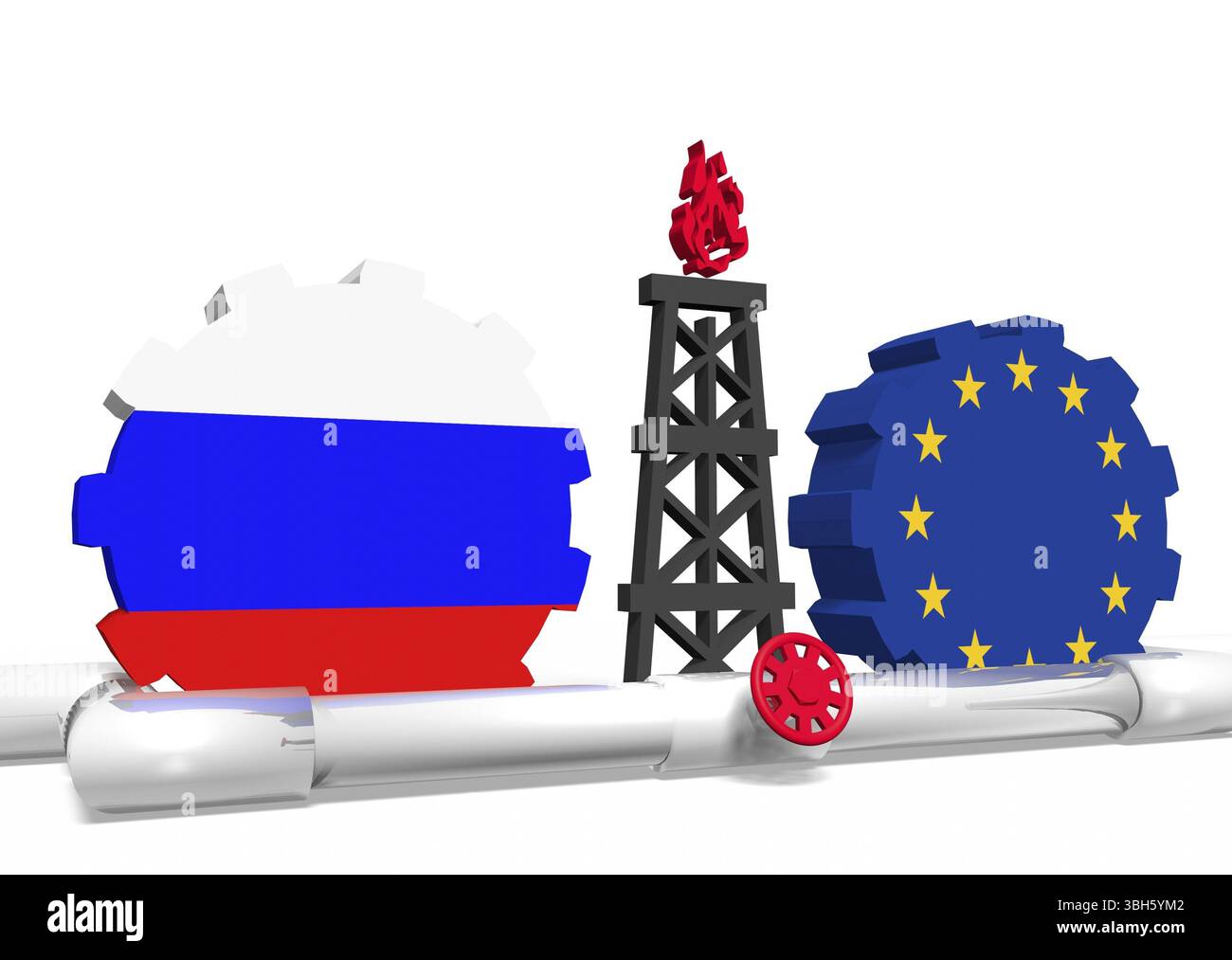Russia the european union gas Cut Out Stock Images & Pictures - Alamy
