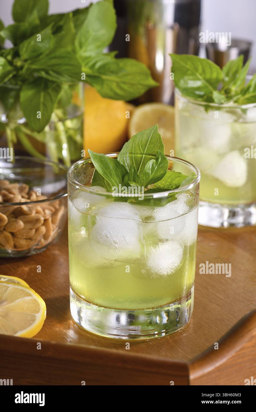 Thai Basil Gimlet Cocktail is a light, incredibly refreshing summer ...