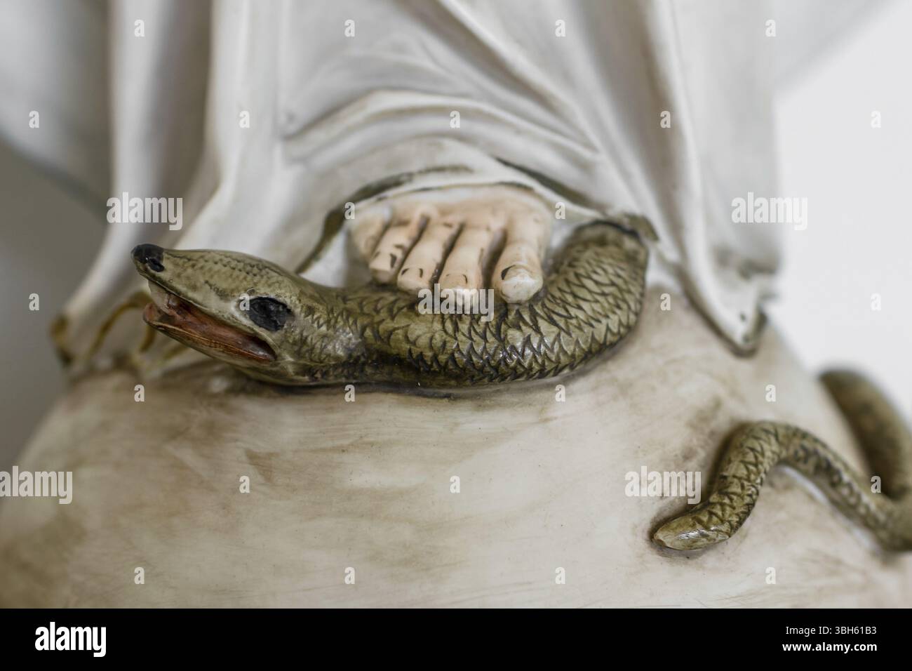 The Virgin Mary crushing the devil Stock Photo - Alamy