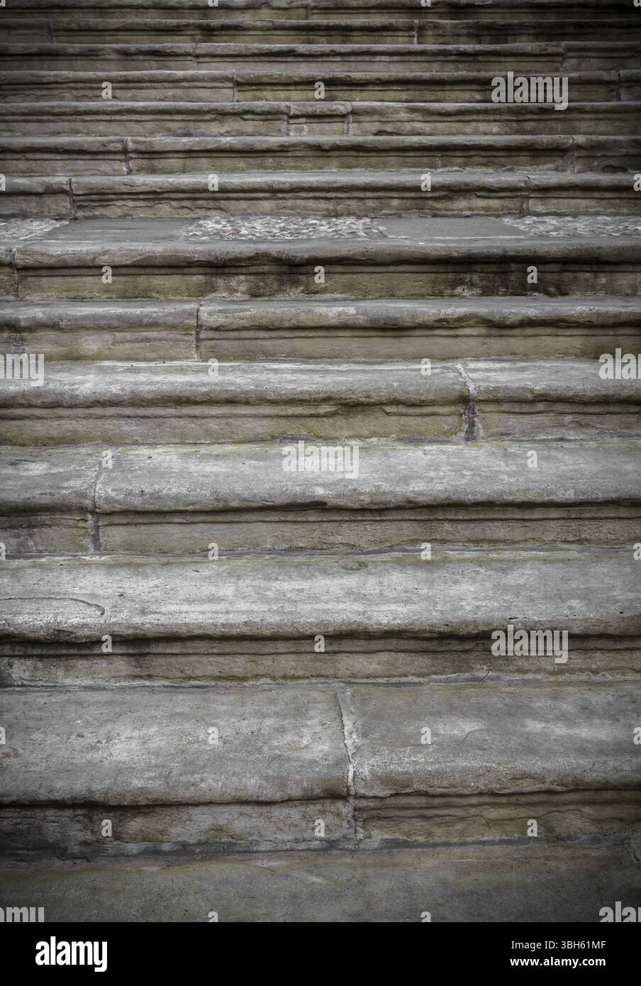 Details of the ancient stairs in a medieval italian church Stock Photo ...