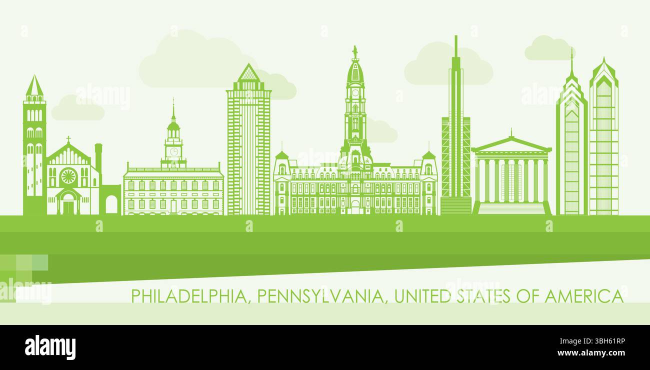 Philadelphia museum of art buildings Stock Vector Images - Alamy