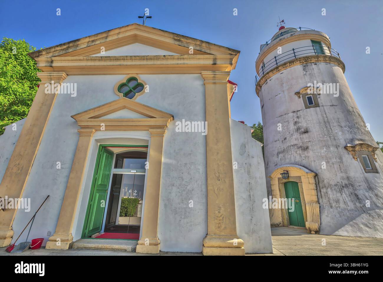 The chapel or Capela de Nossa Senhora da Guia and Guia Lighthouse ...