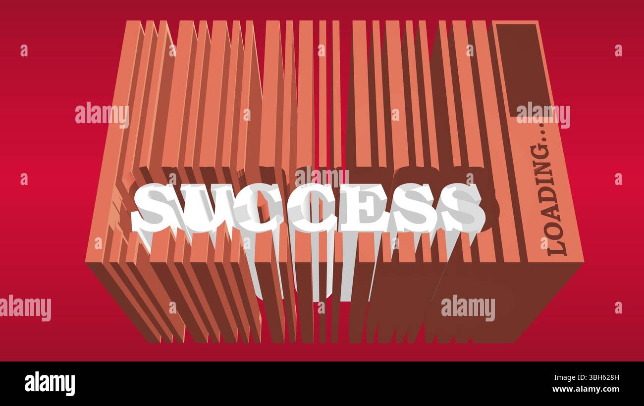 White success text in orange barcode. Relative for retail business ...
