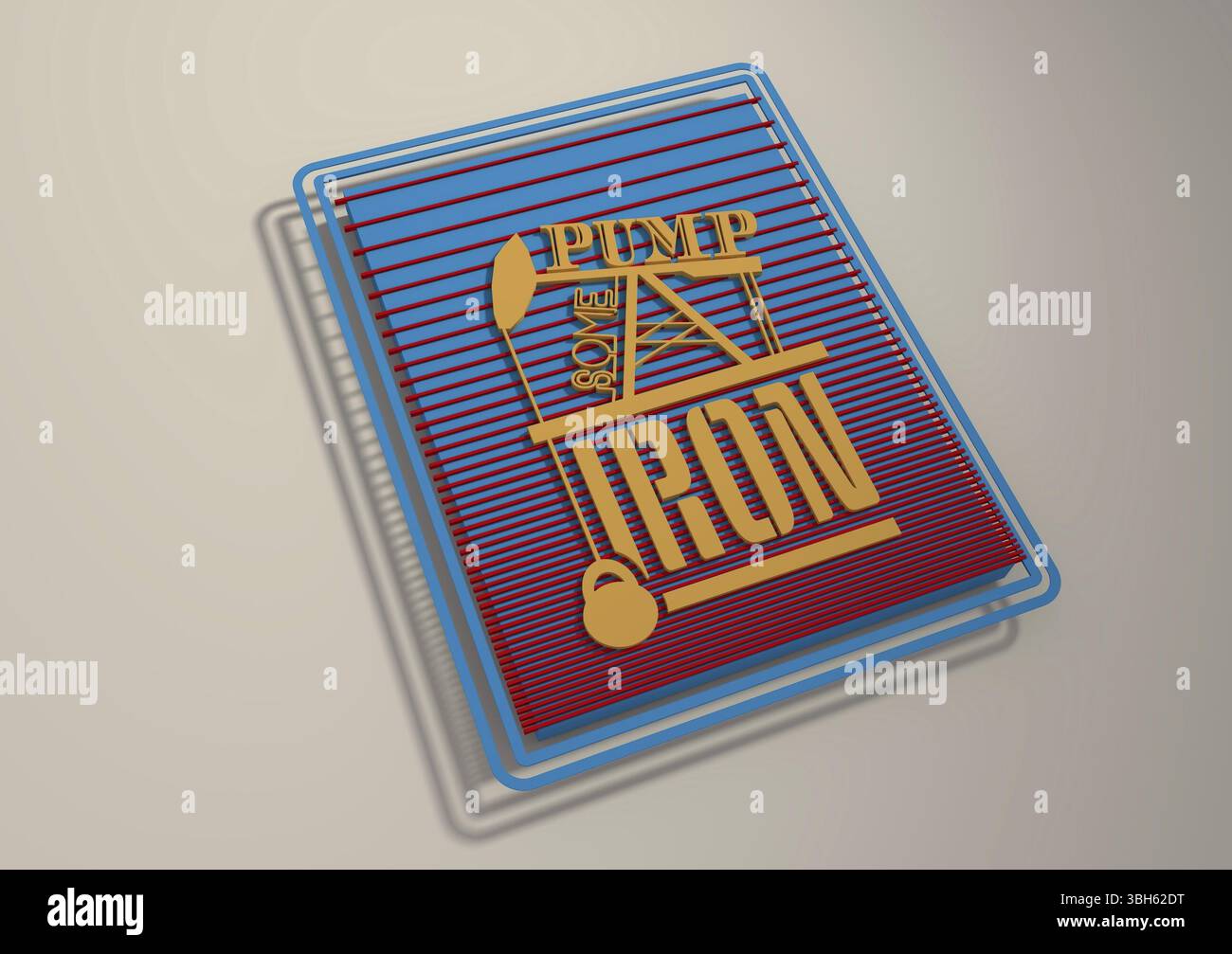 Pump some iron. Gym and Fitness Motivation Quote. Horisontal billboard ...