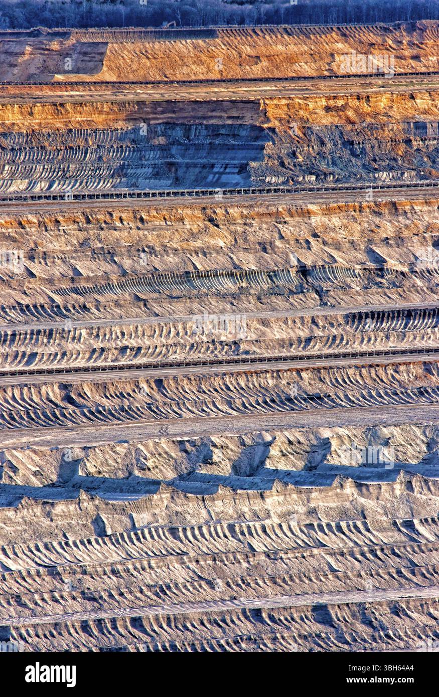 Hambach opencast mine, lignite mining, soil profile, outdoor photo ...