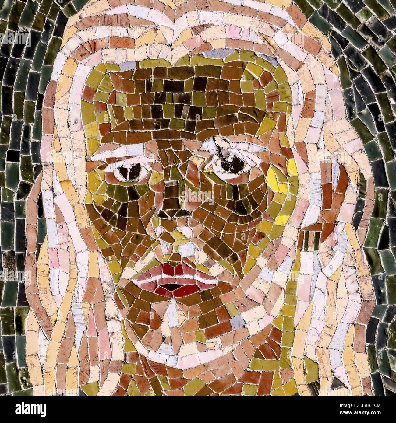 Jesus in a recent mosaic made with ancient techniques Stock Photo - Alamy