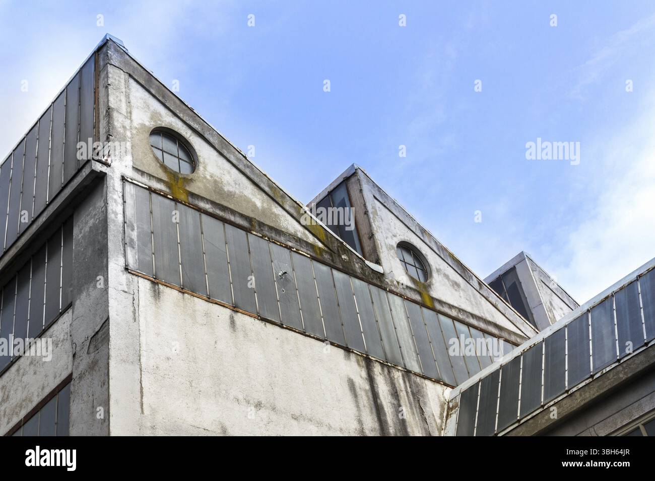 Architectural details of an old Italian factory that dates back to the ...