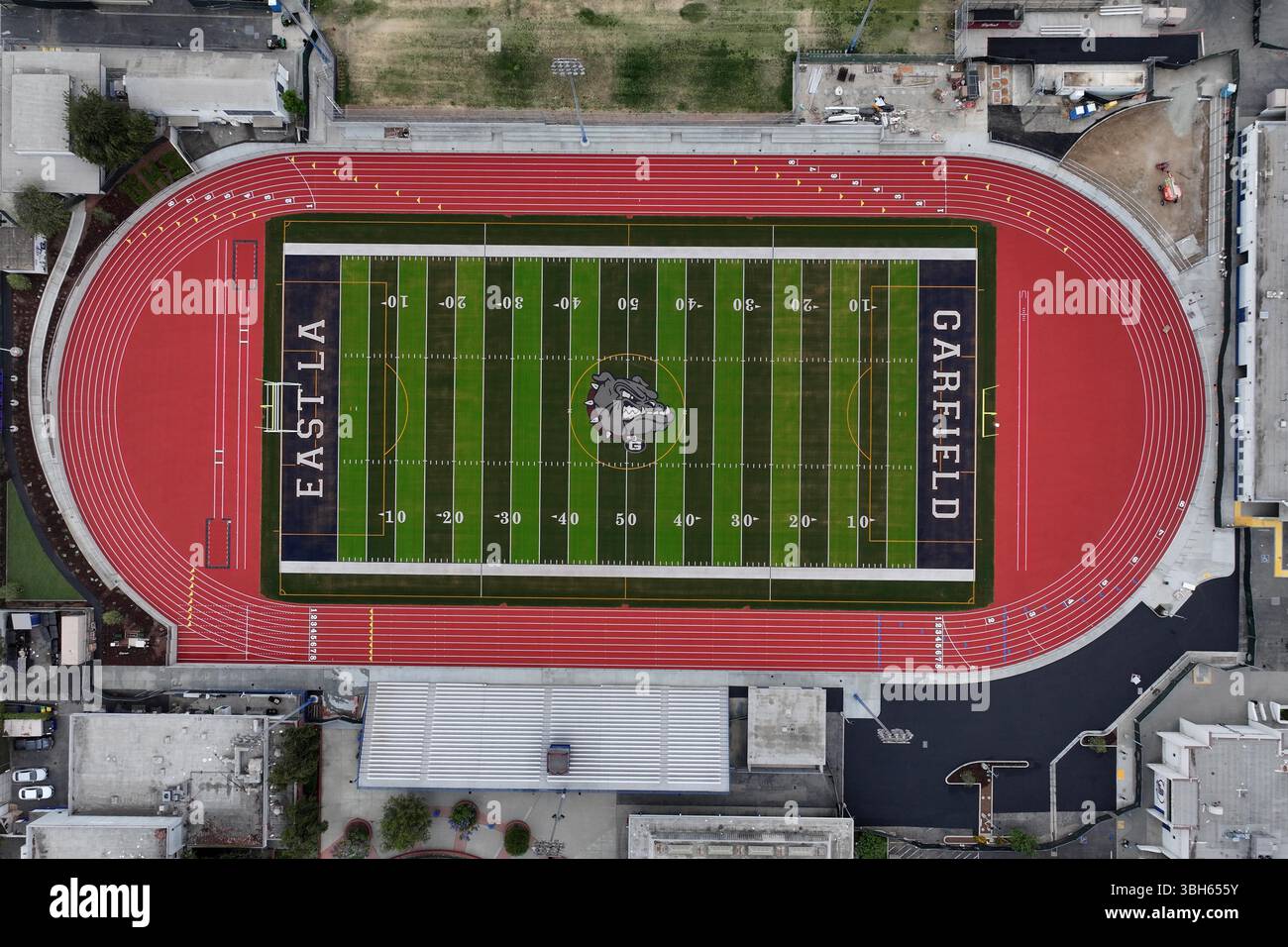 Los Angeles, United States. 07th June, 2025. A general overall aerial ...