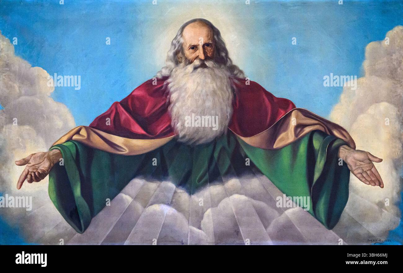 God the Father. A painting in the Roman Catholic Church of the Most ...